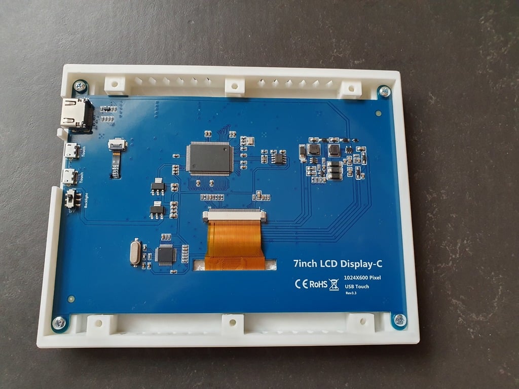 7 Zoll Display Frame and Stand by Plotter | Download free STL model ...