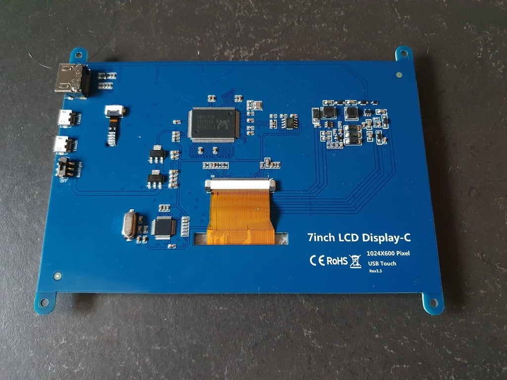 7 Zoll Display Frame and Stand by Plotter | Download free STL model ...