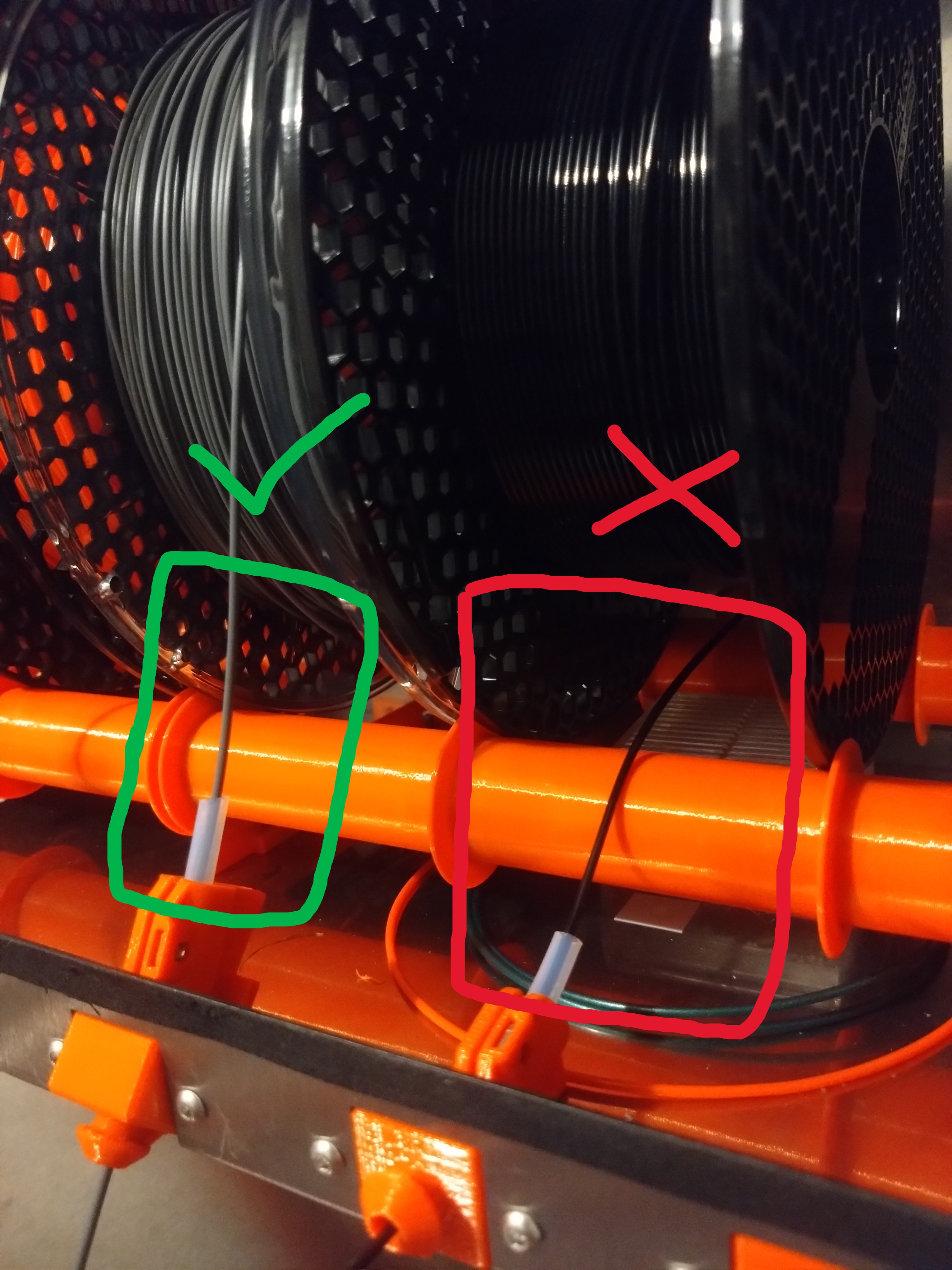 inclined PTFE quick connect holder base for Spool Tank (Printer Box) by ...