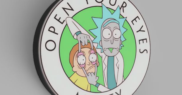 Rick and Morty Lightbox - Led Lamp by Valda3D | Download free STL model ...