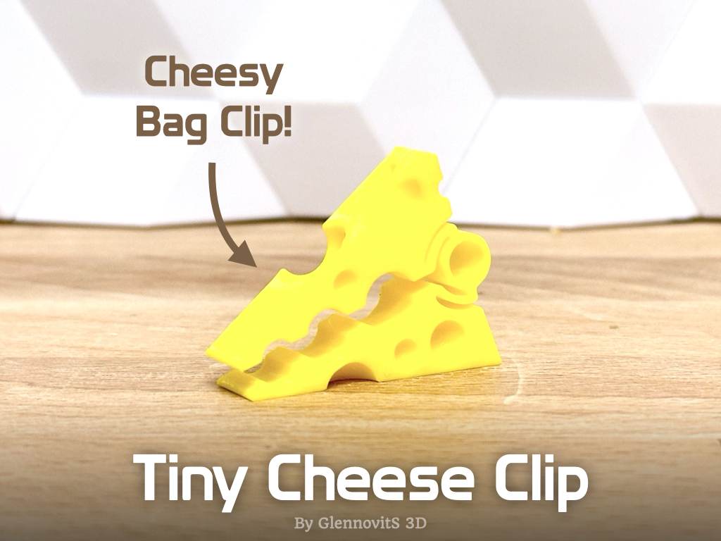 Tiny Cheese Clip (quick and cute bag clip for the kitchen) by ...
