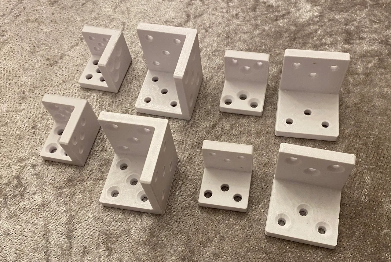 Updated: Bracket bundle: 14 L-brackets and 16 corner braces (3mm and ...