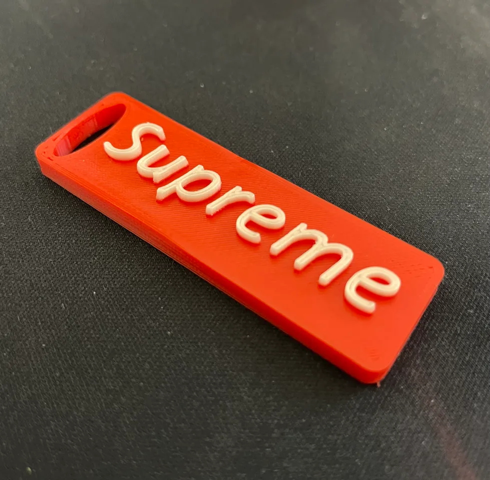 Supreme Keychain by MM | Download free STL model | Printables.com