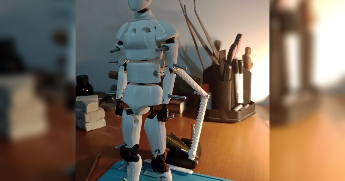 Articulated Posable Puppet for Sculpting (+ stand) by OffSetEyeBrow ...