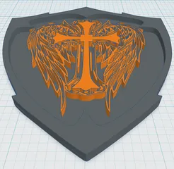 Winged Cross Coaster 20 by Peter Ennist | Download free STL model ...