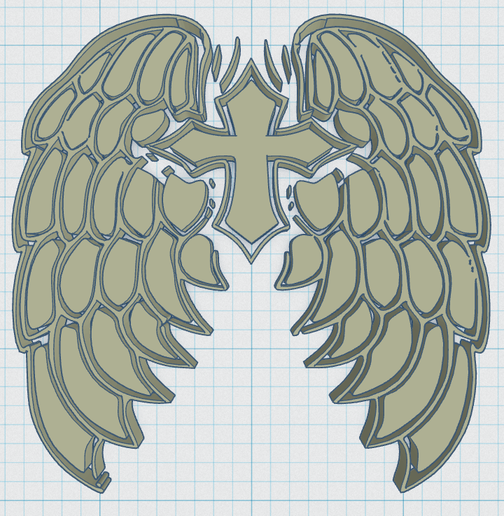 Winged Cross Coaster 16 by Peter Ennist | Download free STL model ...