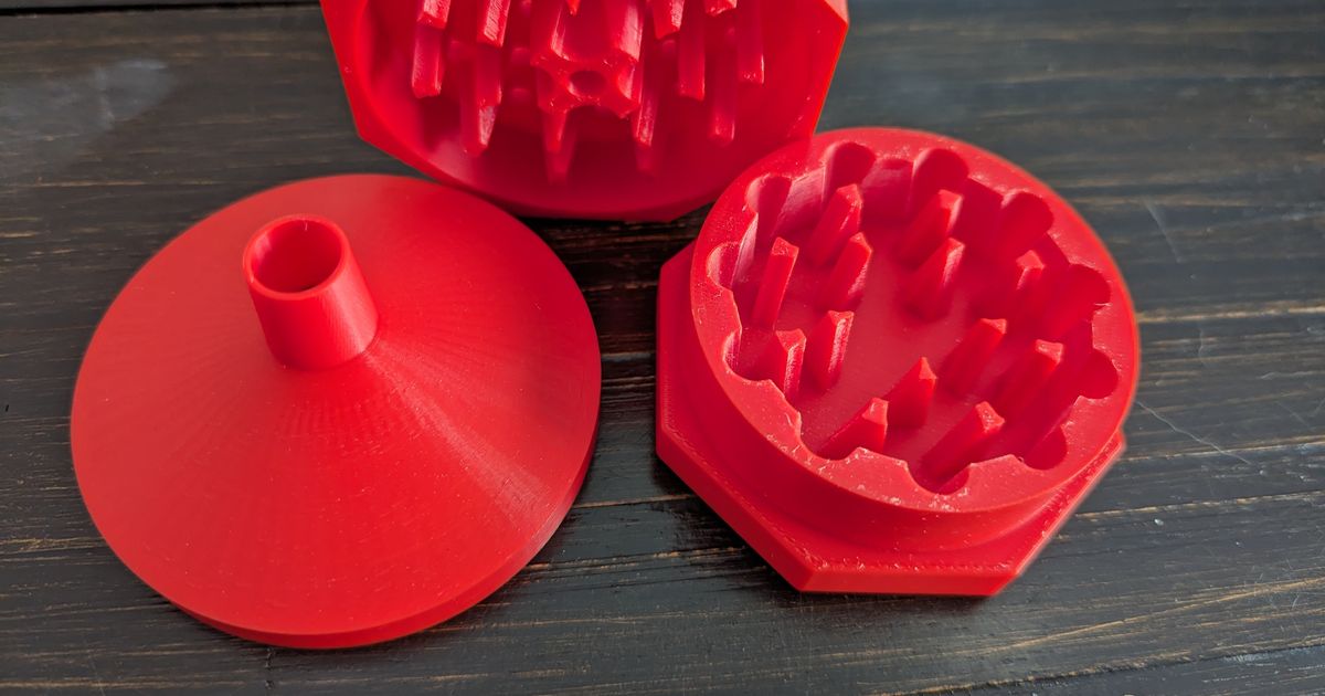 Parametric Spice Grinder With Cone Funnel By Paul Hatcher Download Free Stl Model 