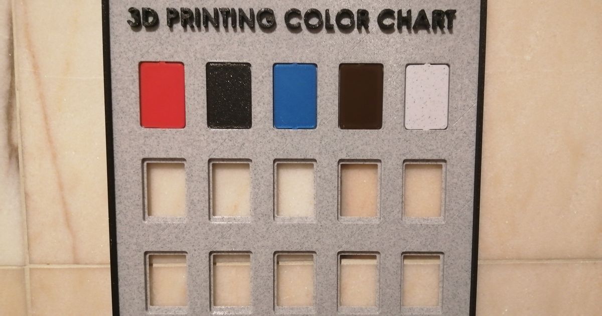 3D Printing Color Sample Chart by 3DKNIGHT | Download free STL model ...