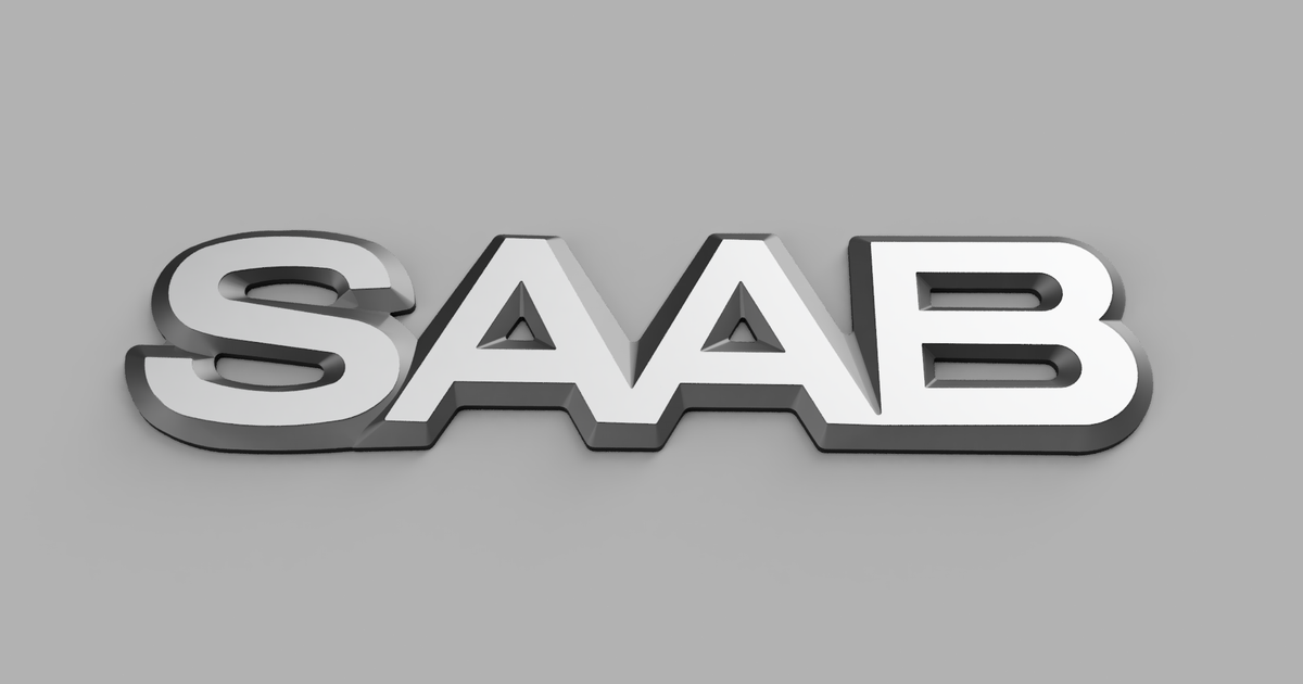 Saab 900 Saab trunk emblem by Karol Koniecki | Download free STL model ...