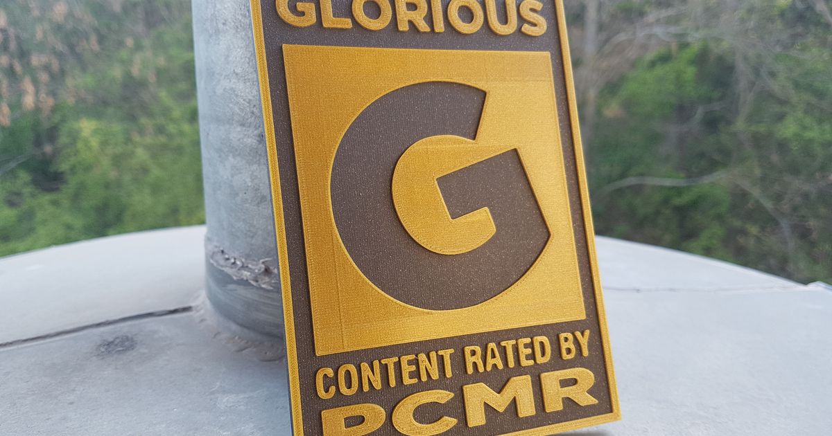 PCMR Glorious Rated Magnet by Synth3D | Download free STL model ...