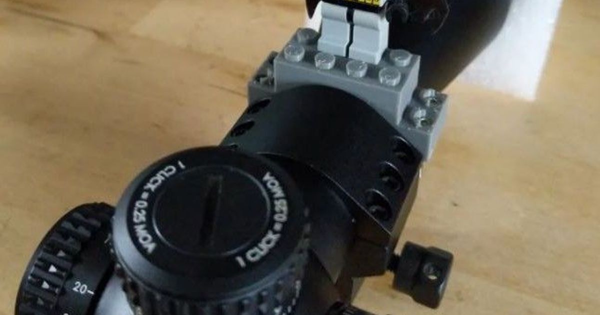 Lego Compatible Scope Mount 30mm by Q | Download free STL model ...