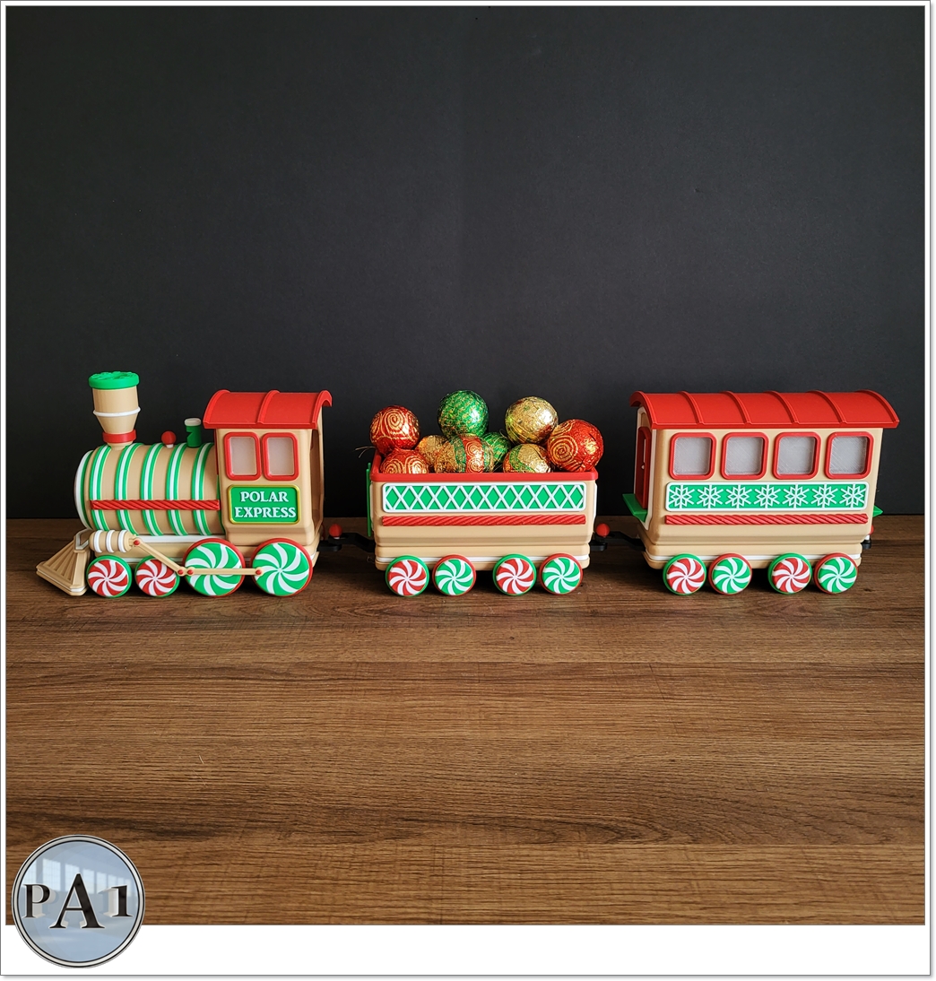 ILLUMINATED CHRISTMAS GINGERBREAD TRAIN by PA1_MAKER | Printables Store