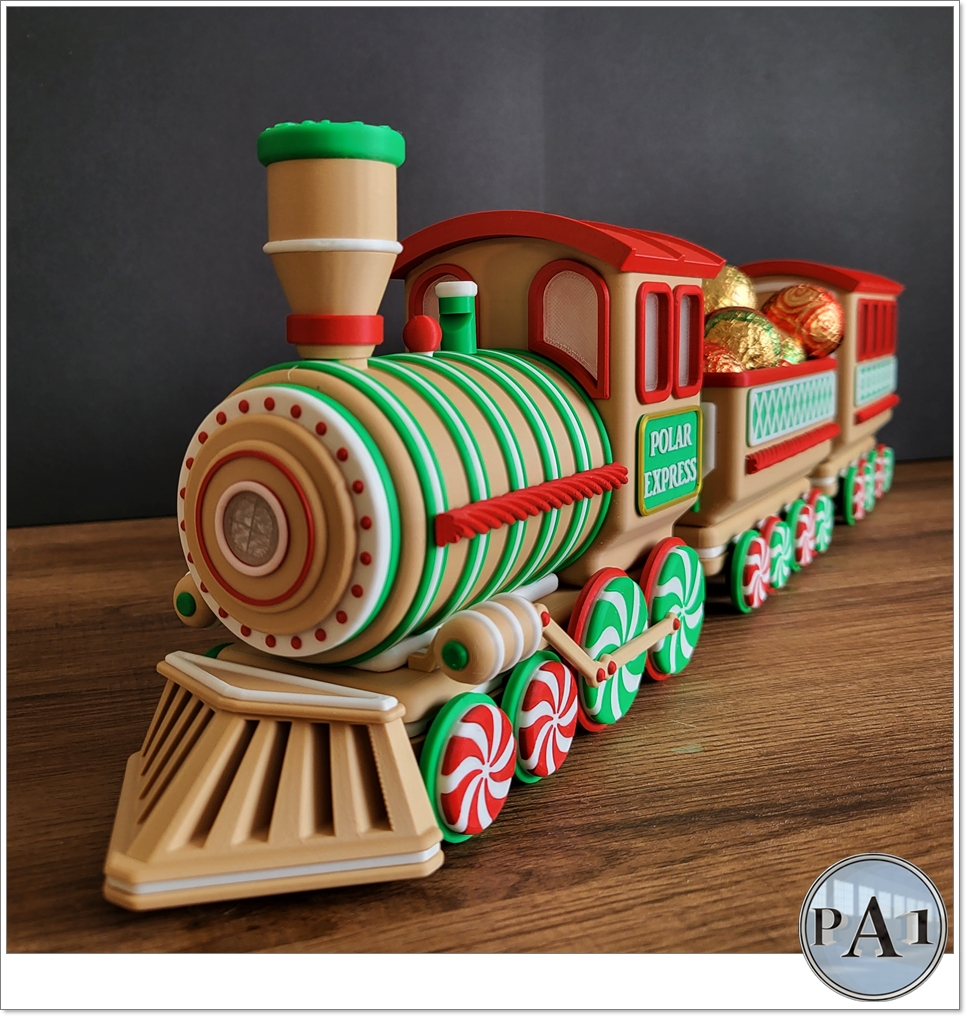 ILLUMINATED CHRISTMAS GINGERBREAD TRAIN by PA1_MAKER | Printables Store