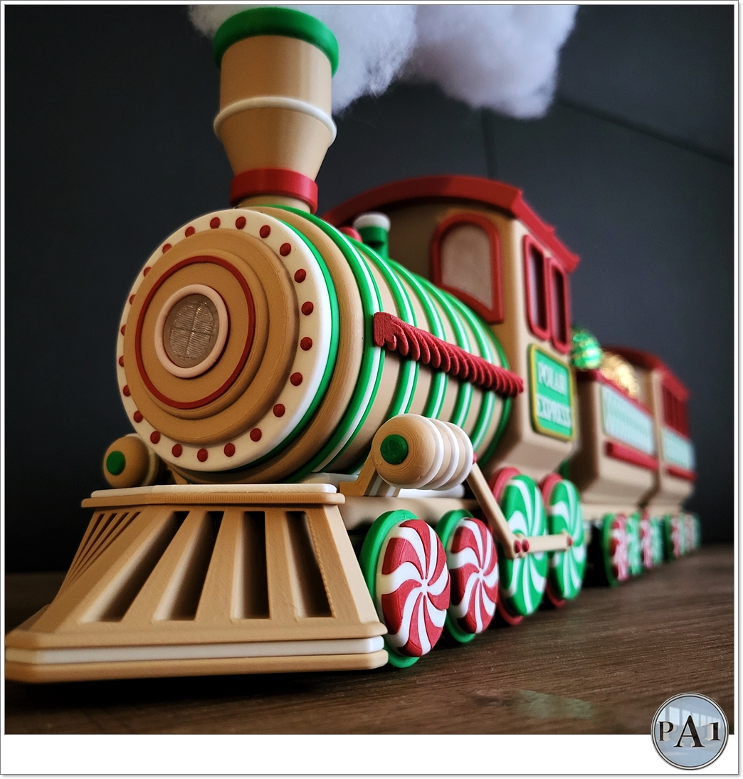 ILLUMINATED CHRISTMAS GINGERBREAD TRAIN by PA1_MAKER | Printables Store