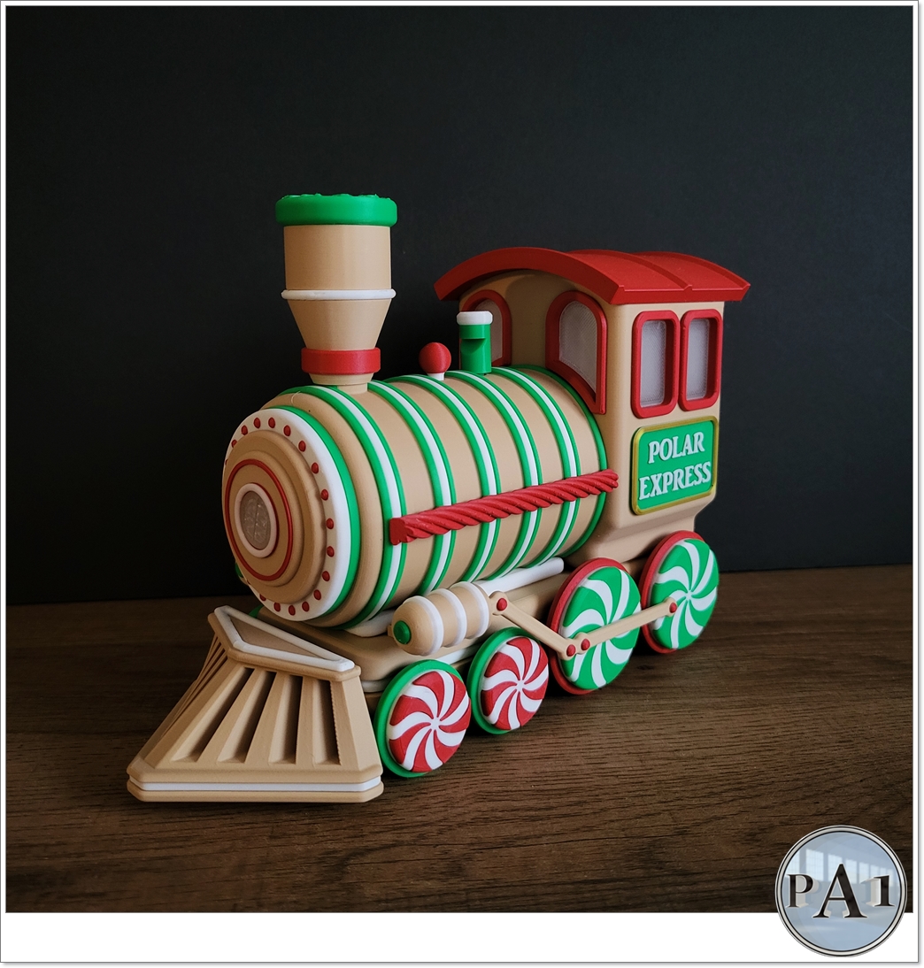 ILLUMINATED CHRISTMAS GINGERBREAD TRAIN by PA1_MAKER | Printables Store
