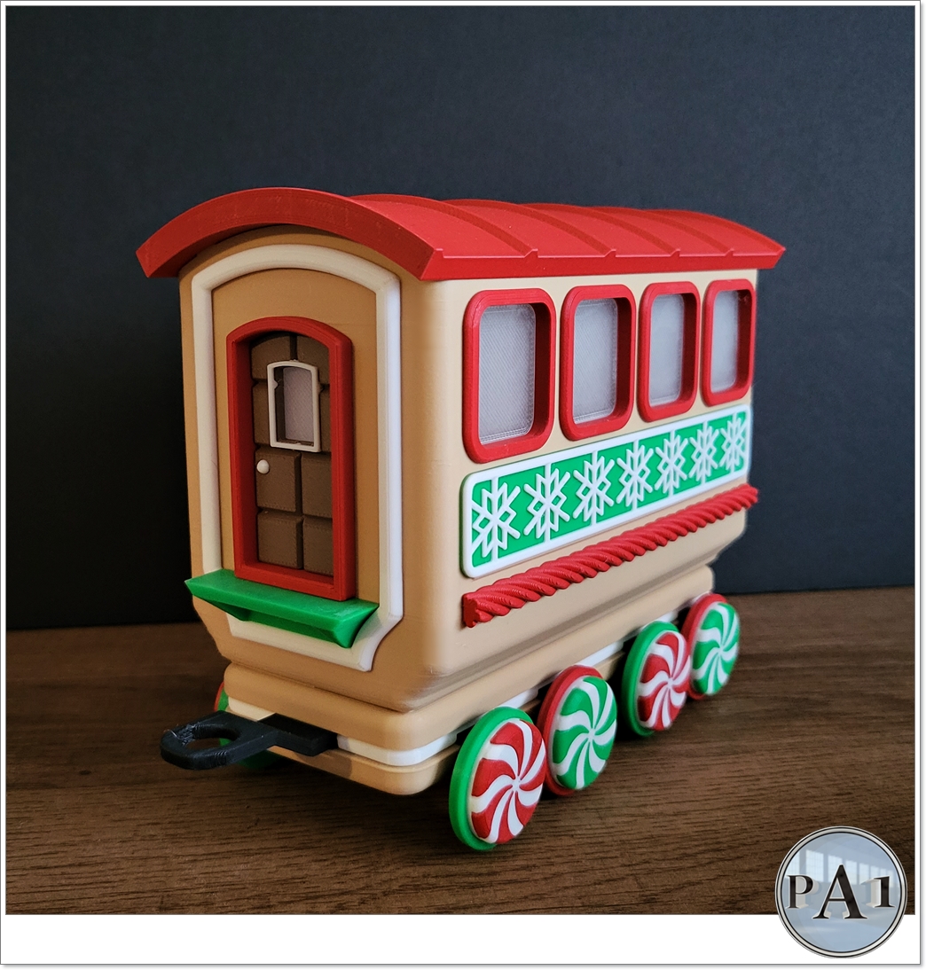 ILLUMINATED CHRISTMAS GINGERBREAD TRAIN by PA1_MAKER | Printables Store