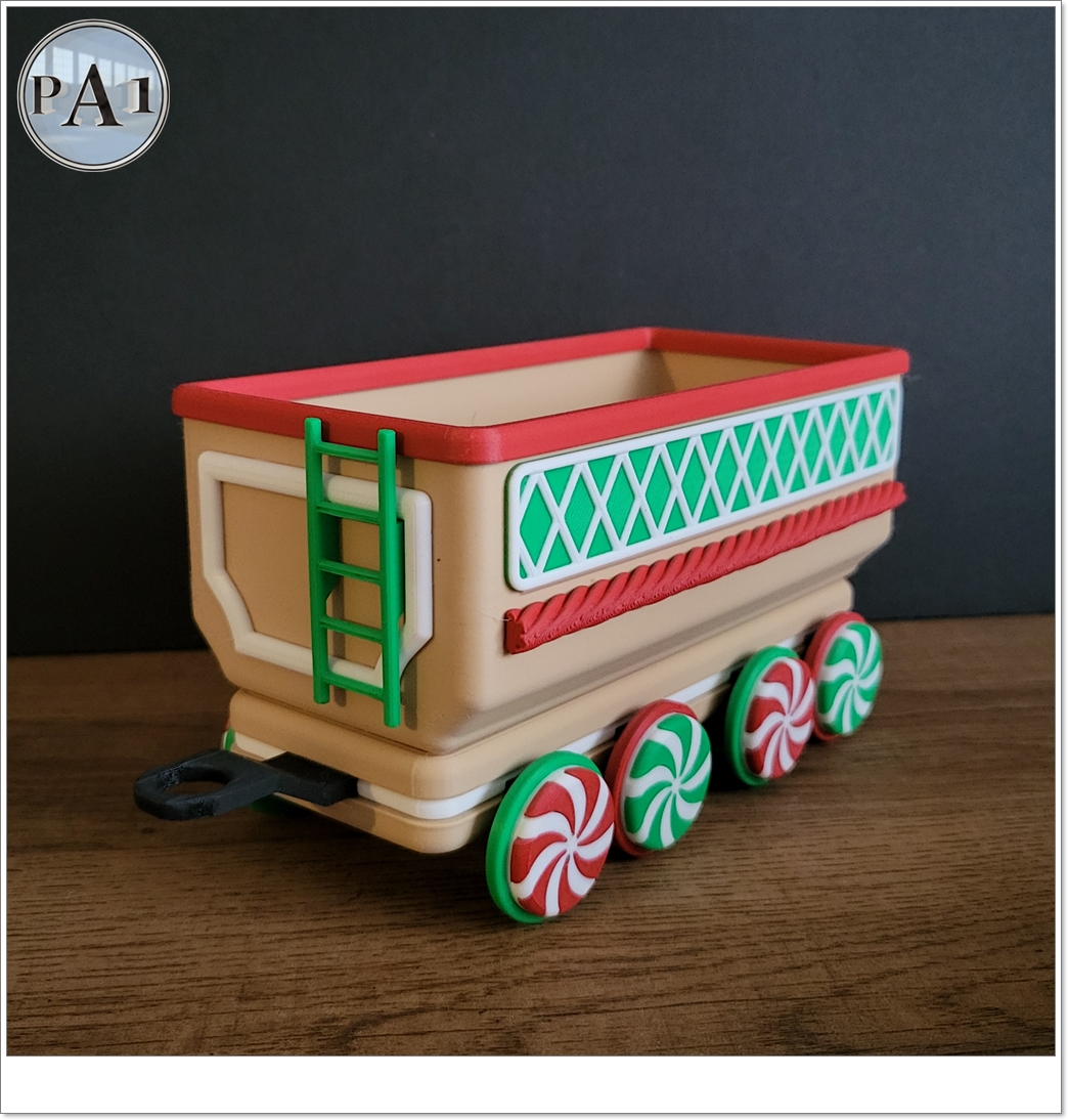 ILLUMINATED CHRISTMAS GINGERBREAD TRAIN by PA1_MAKER | Printables Store
