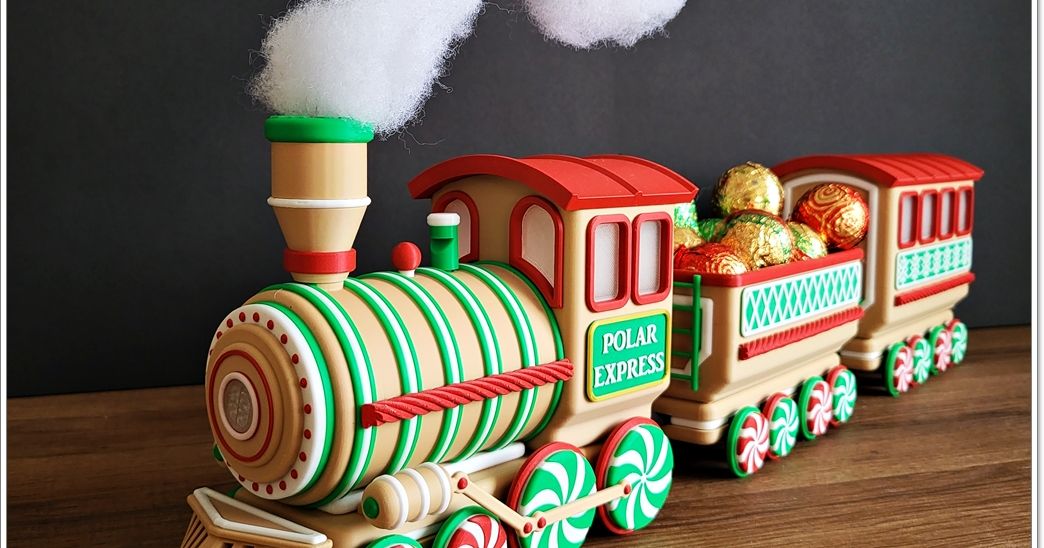 ILLUMINATED CHRISTMAS GINGERBREAD TRAIN by PA1_MAKER | Printables Store
