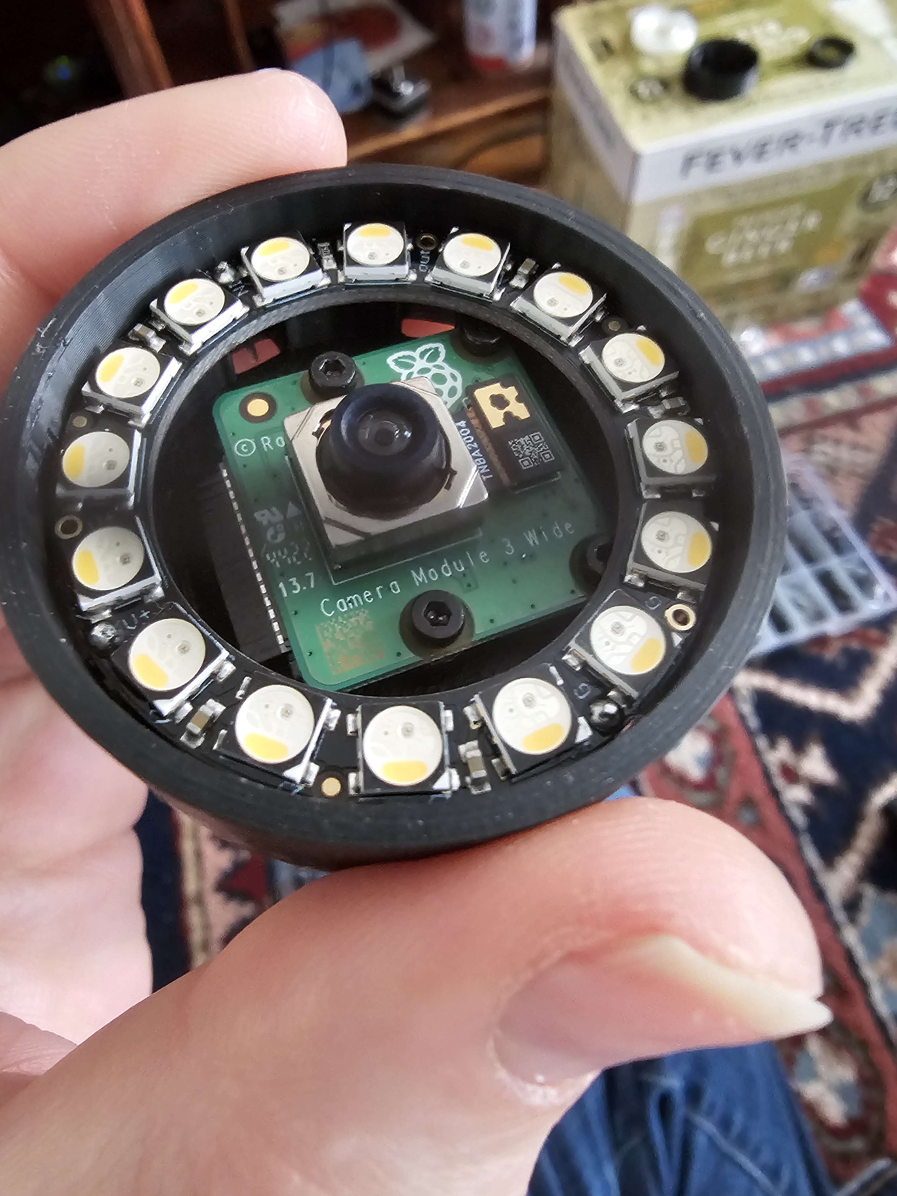 Raspberry Pi Camera 3 w/ 16-LED Ring Light by PurpleHand | Download ...