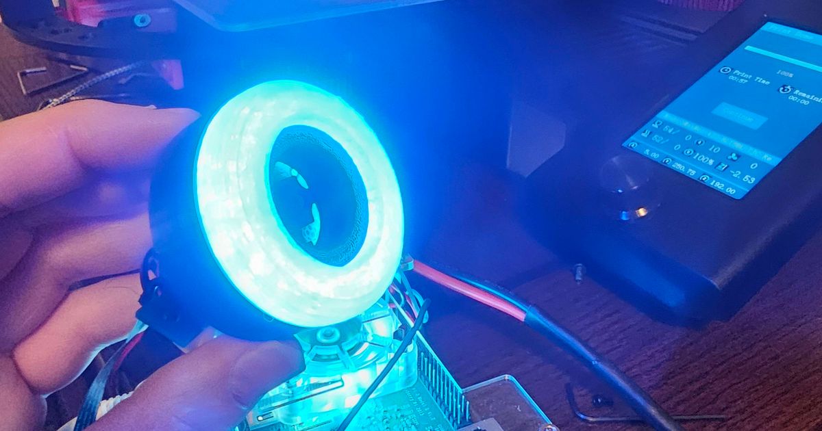 Raspberry Pi Camera 3 w/ 16-LED Ring Light by PurpleHand | Download ...