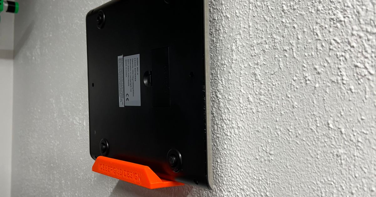 Wall mount offset scale holder by Tony | Download free STL model ...