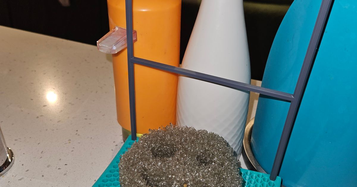 sponge rack with cloth hanger by mcnaughty | Download free STL model ...