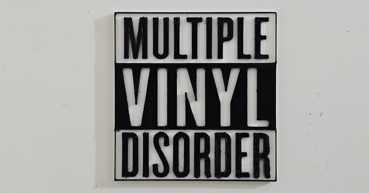 Vinyl sign by dubmehard | Download free STL model | Printables.com