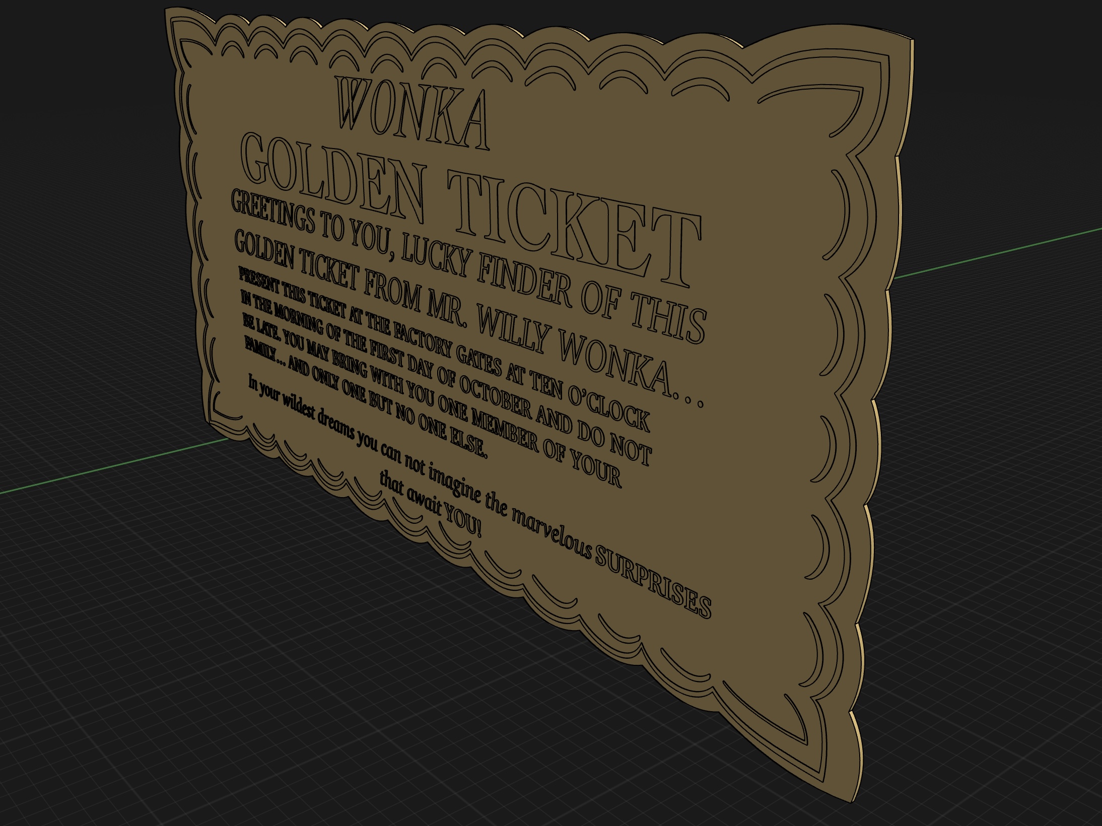 WILLY Wonka’s GOLDEN TICKET by Maxmilián Wachtel | Printables Store
