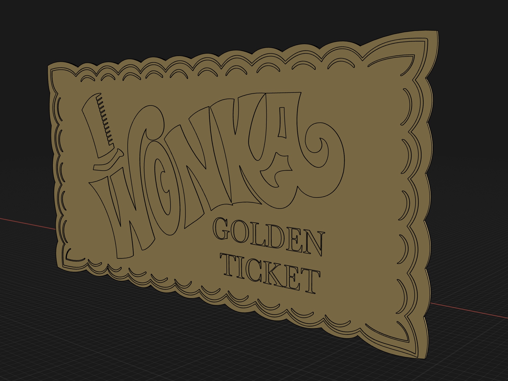 WILLY Wonka’s GOLDEN TICKET by Maxmilián Wachtel | Printables Store