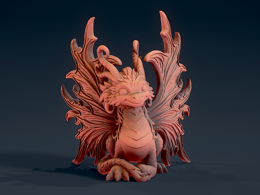 Cute Dragon 3 by miniShev | Download free STL model | Printables.com