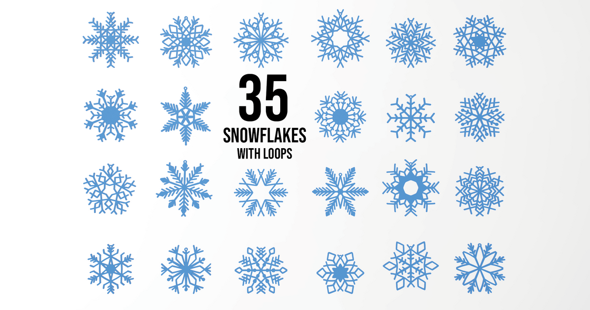35 SNOWFLAKES PACK - CHRISTMAS DECORATION by Spike Mix | Download free ...