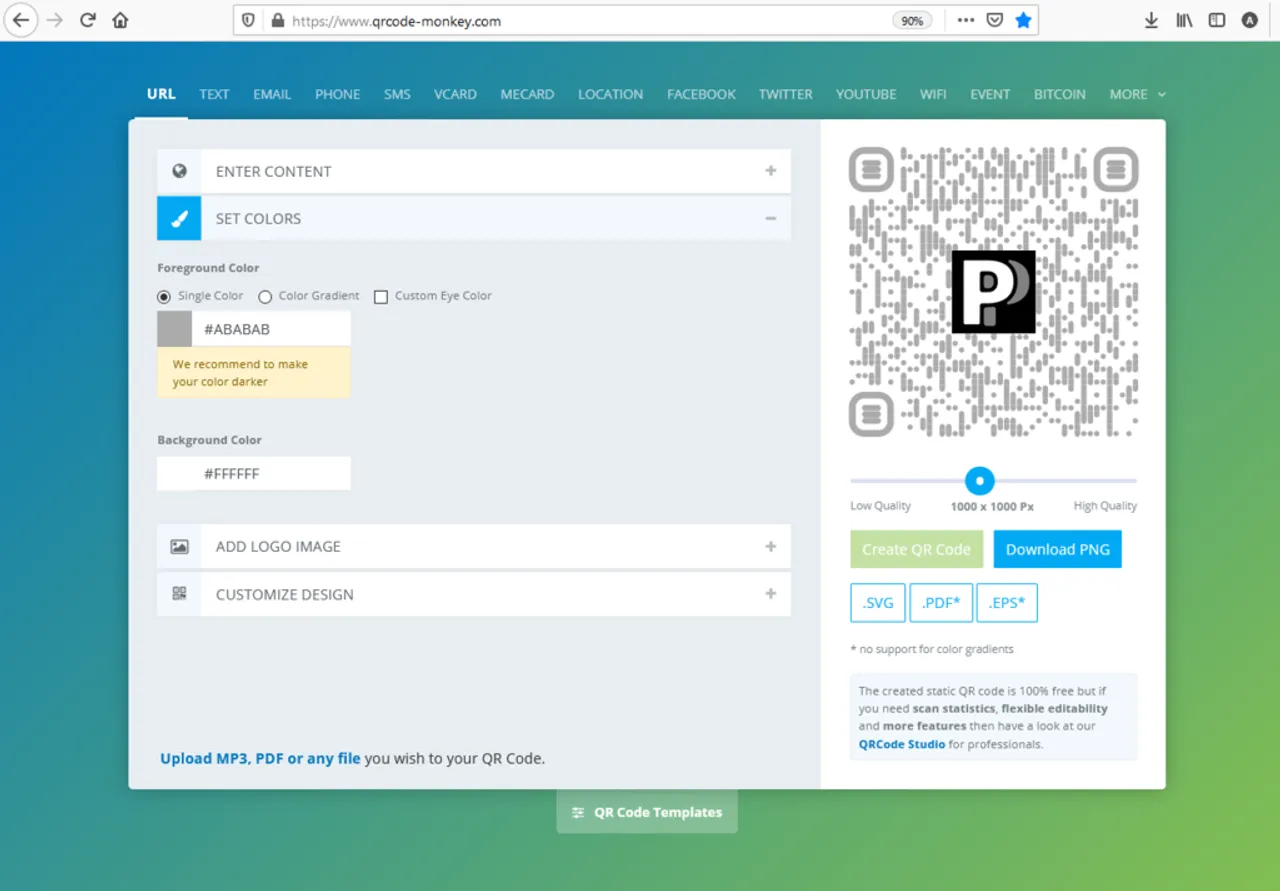 Qrcode Monkey QRCode Monkey Free QR Code Generator Chrome Web