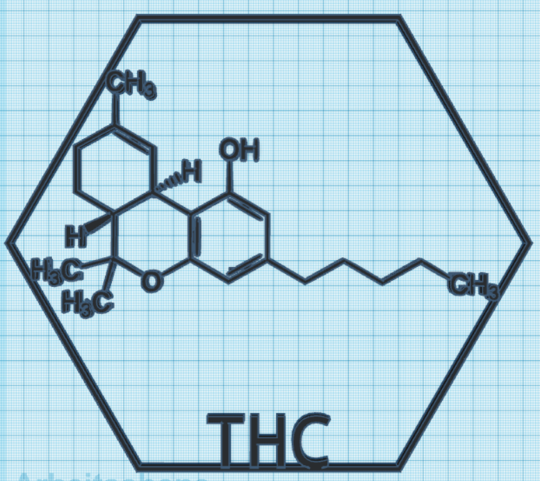 THC Molecule Wall Art by Ingo Depiereux-Graf | Download free STL model ...