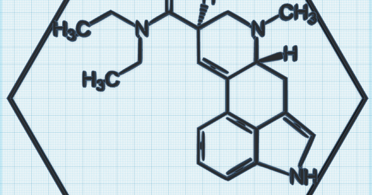 LSD Molecule Wall Art by IngosKreativStore | Download free STL model ...