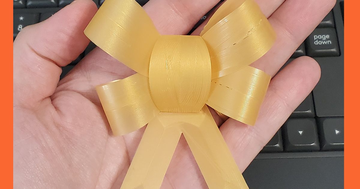 Christmas Gift Bow - Thicker by Layer By Layer | Download free STL ...