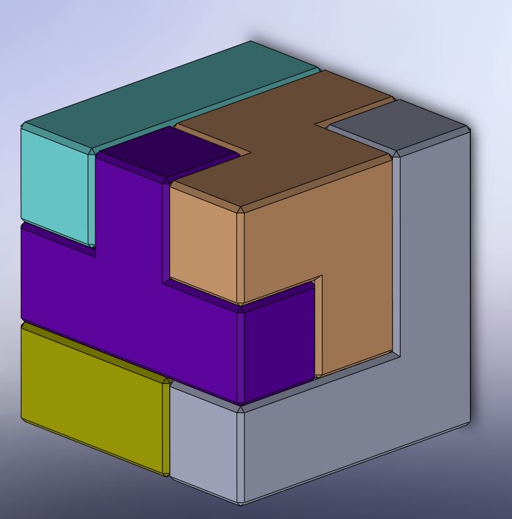 Interlocking Puzzle Cube by 303composites | Download free STL model ...