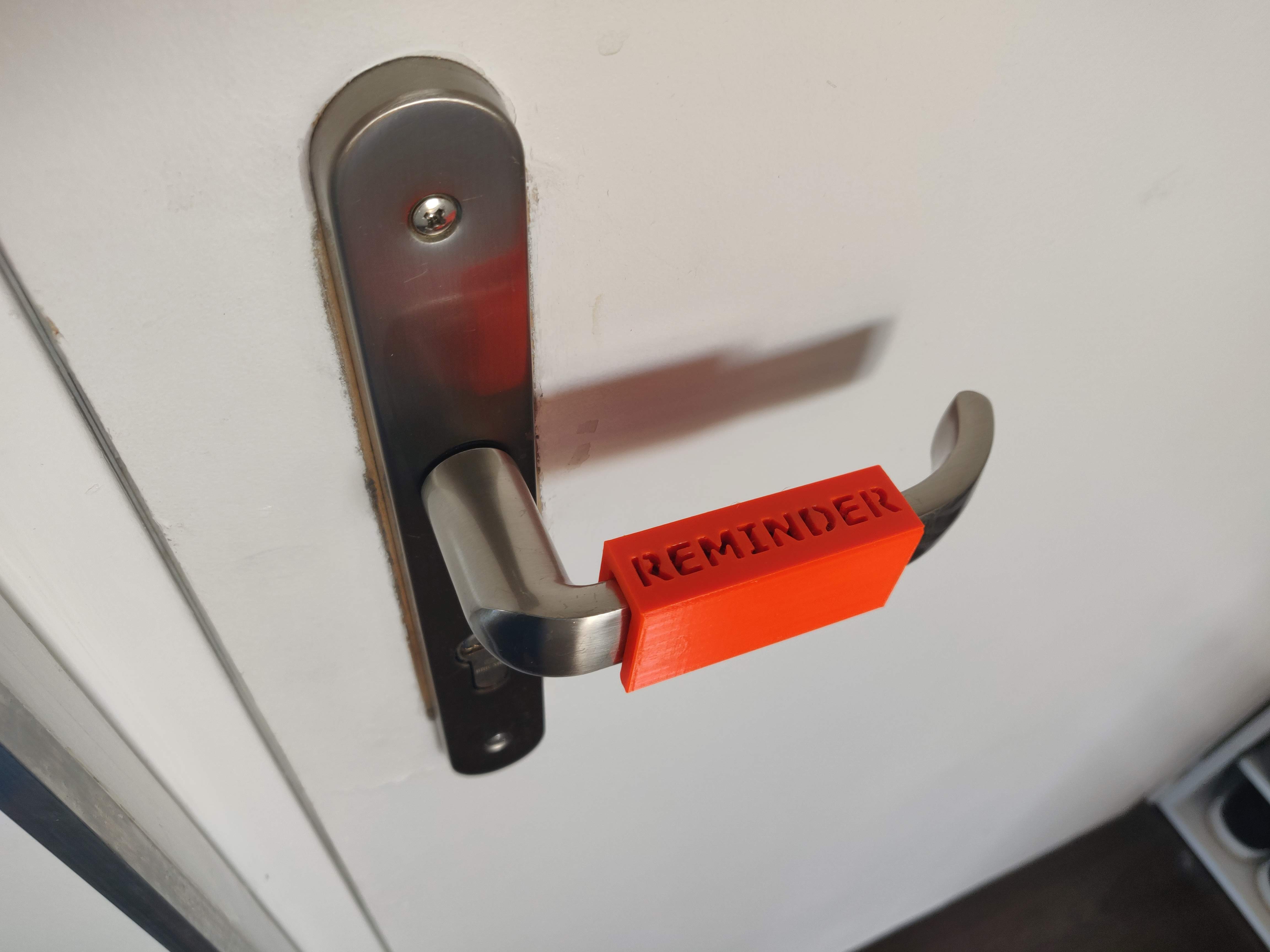 Door reminder by Referentiel | Download free STL model | Printables.com