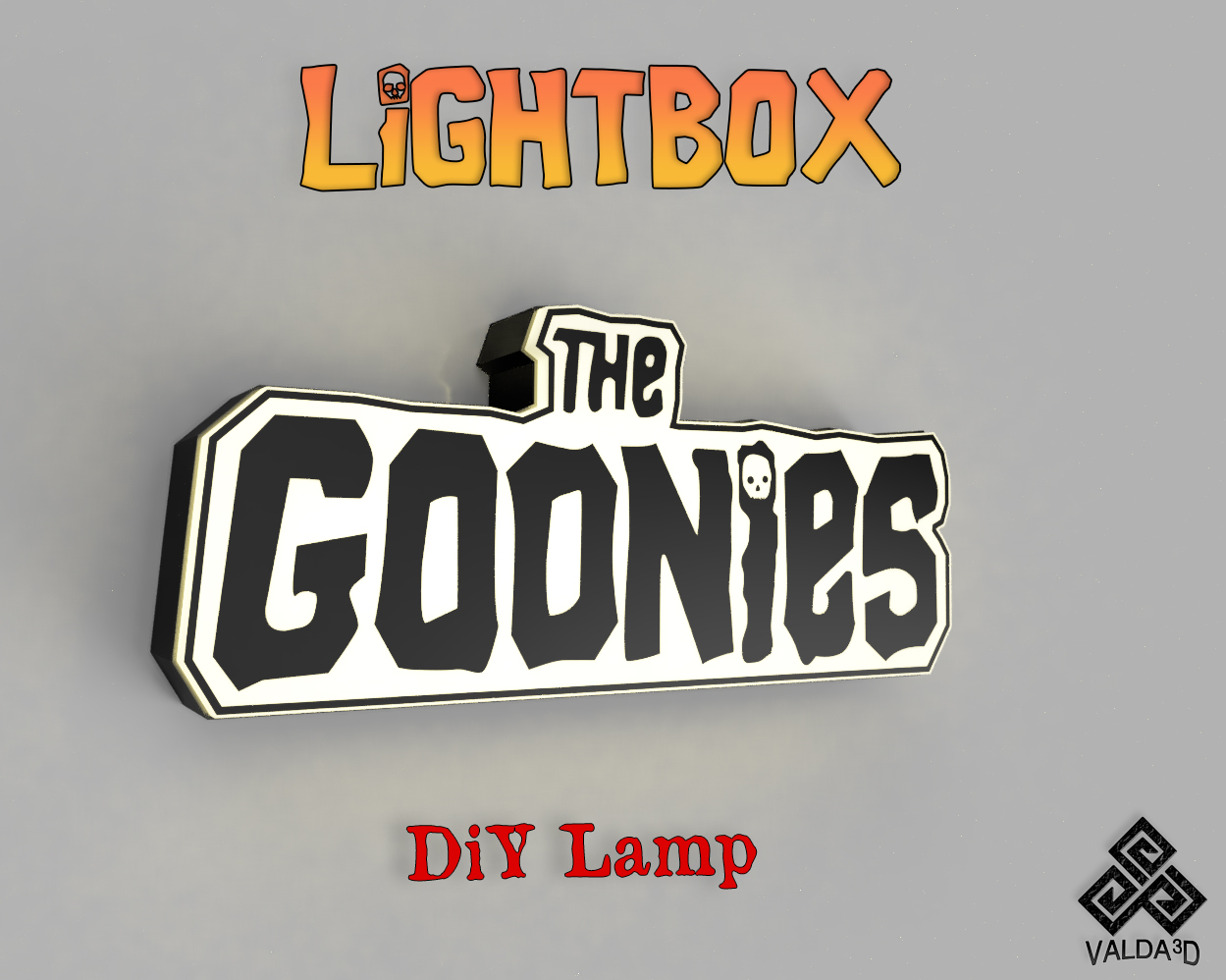 The Goonies Lightbox - Led Lamp by Valda3D | Download free STL model ...