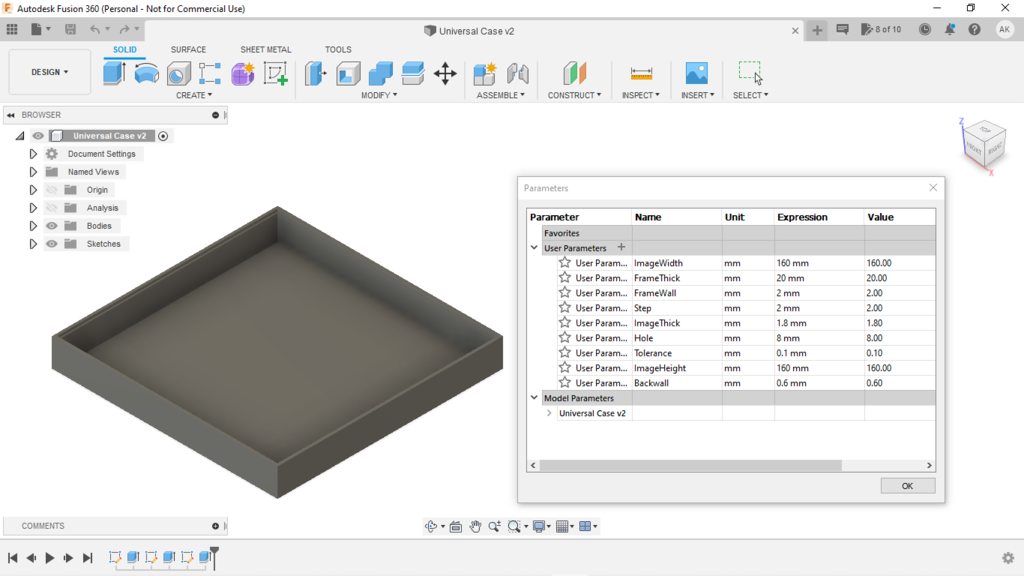 Universal Frame / Case For 2D Art by Maeshmaker | Download free STL ...