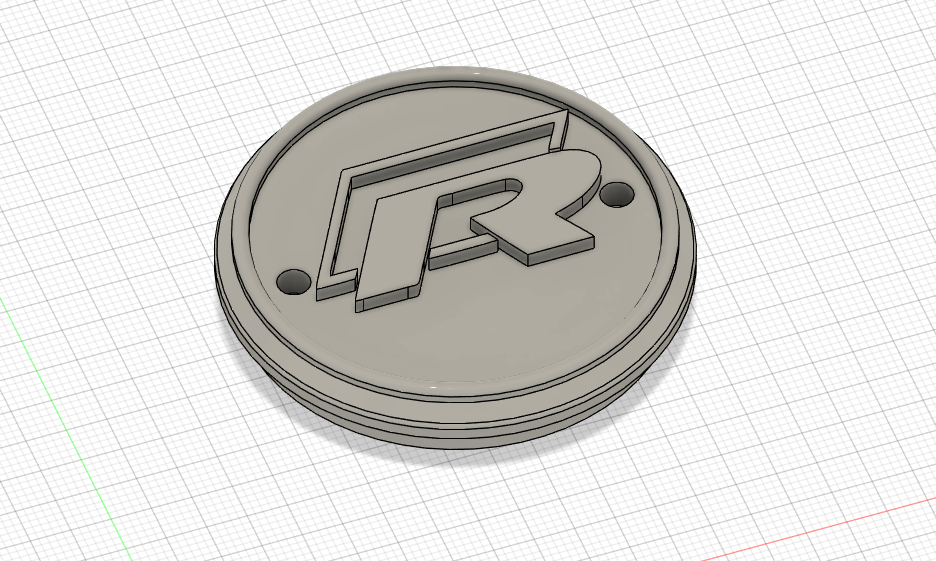 VW Golf R rim cap (52mm ID) by Marik Komarik | Download free STL model | Printables.com