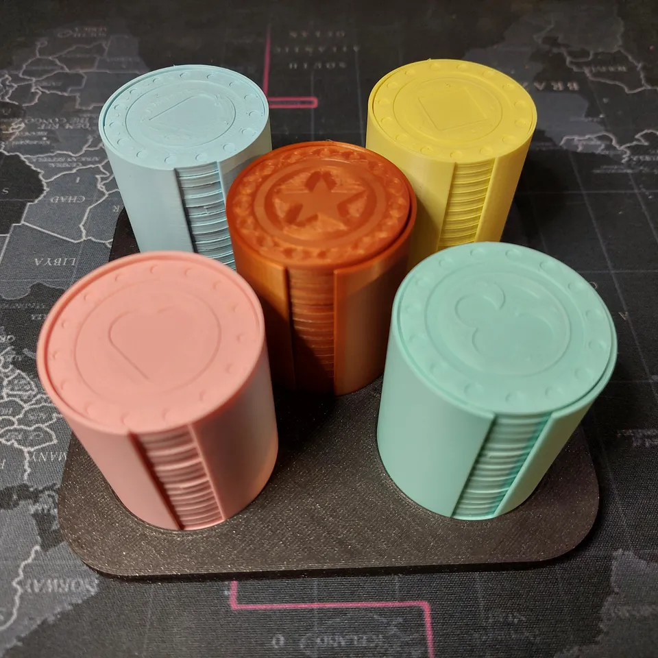 Žolík card game playing chips by Eddy | Download free STL model ...