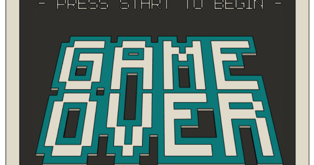 GAME OVER PICTURE by IM3D Lab | Download free STL model | Printables.com