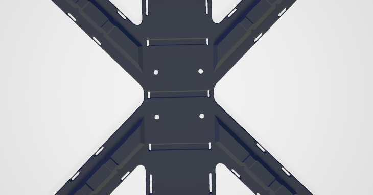 Quadcopter frame (drone w/ 4 motor) by ozan | Download free STL model ...