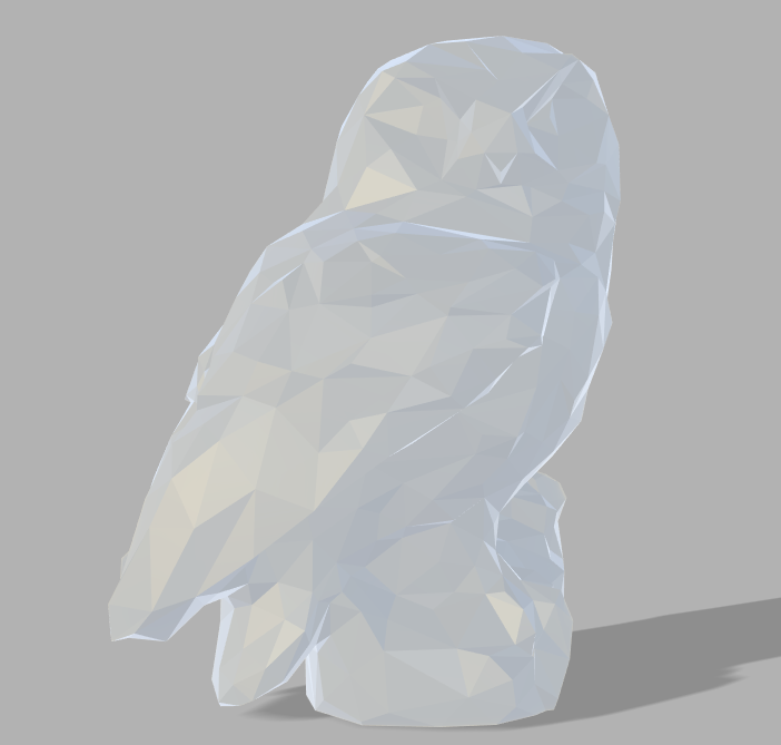 Snowy Owl (Hedwig) with flat bottom LOW POLY by patrykza | Download ...