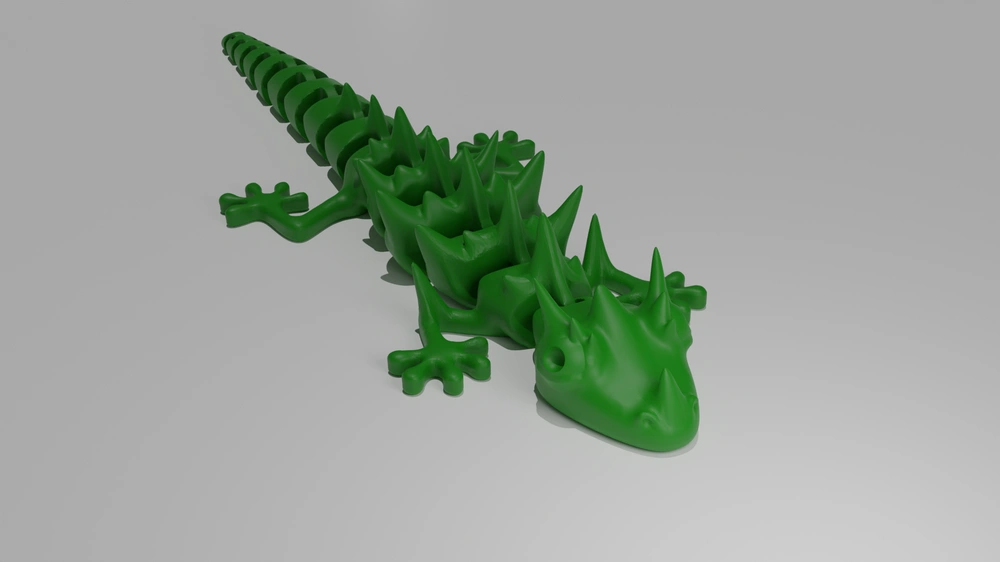 Articulated lizard with spikes by Matyáš Čistecký | Download free STL ...