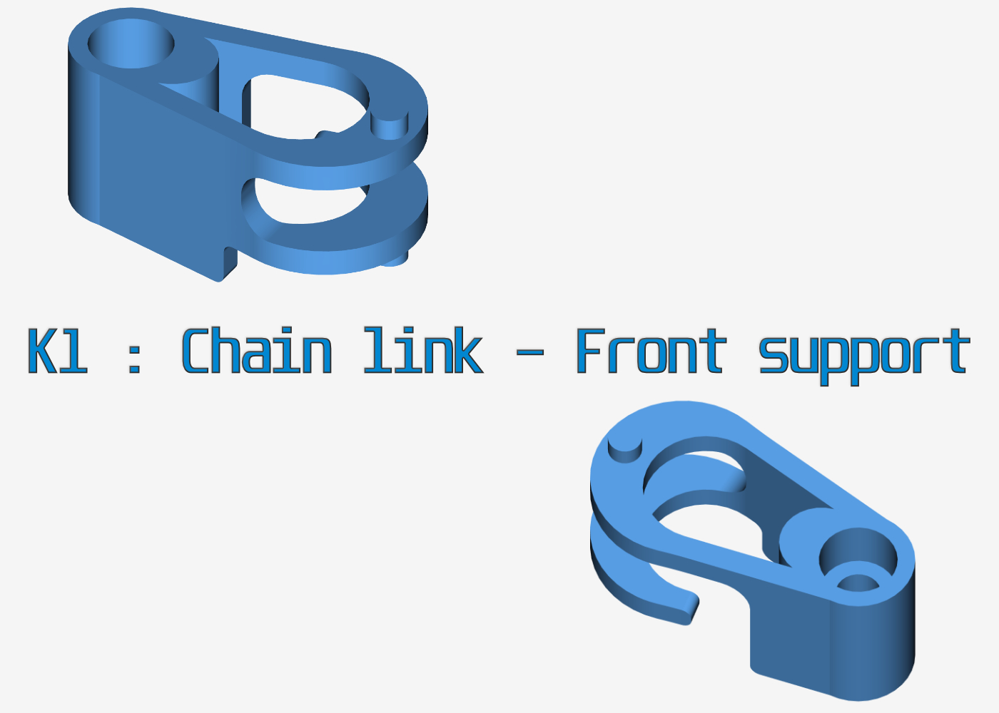 K1 : Chain link - Front support por BCM Home Lab | Descargar modelo STL ...