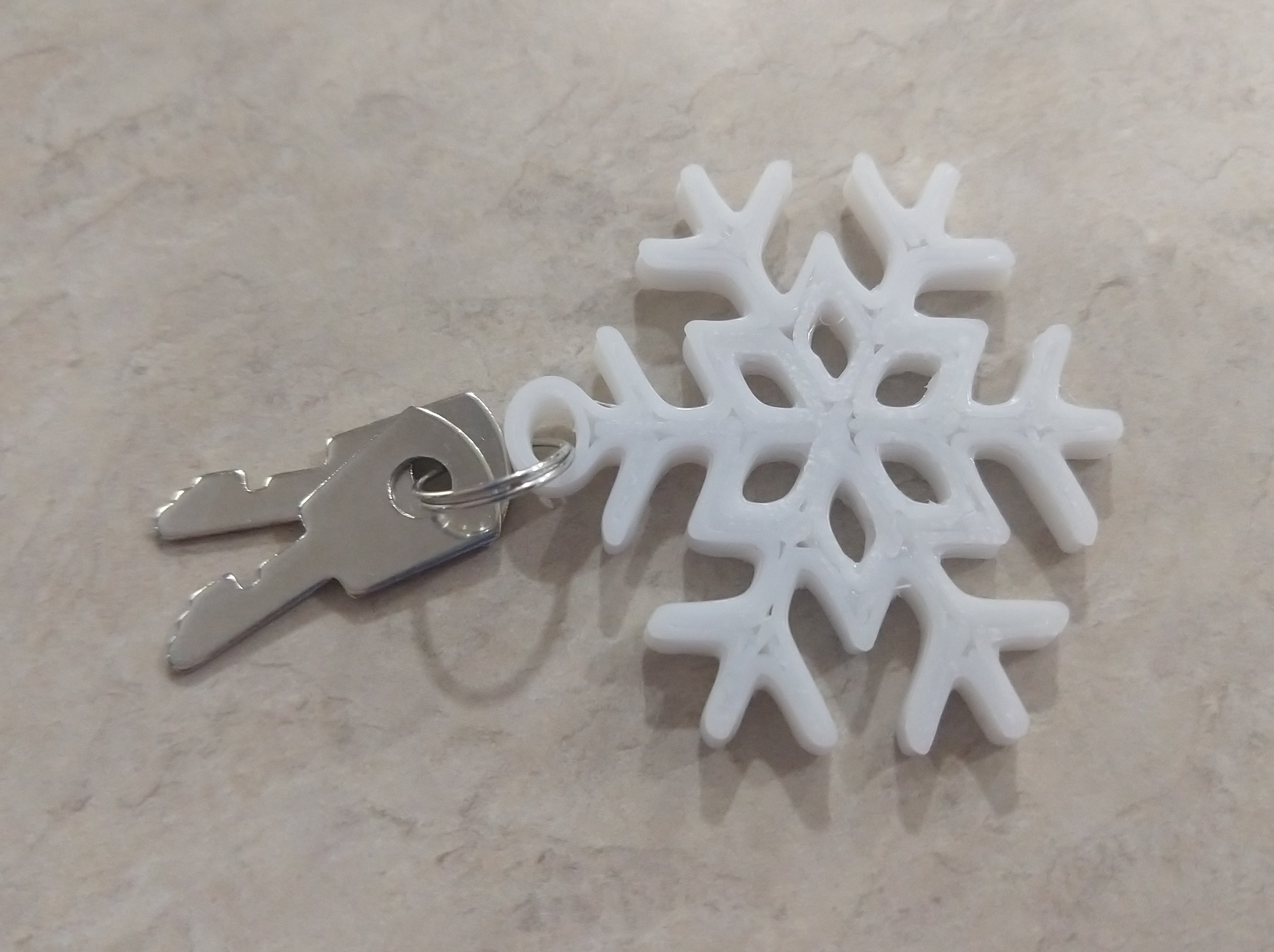 Snowflake Keychain by Jérémy Reeder | Download free STL model ...