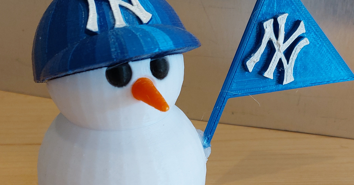 Baseball snowman by Pat Killian | Download free STL model | Printables.com