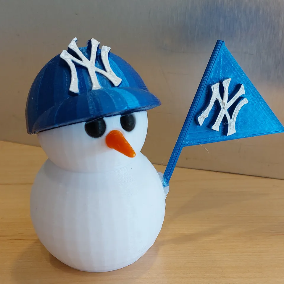 Baseball snowman by Pat Killian | Download free STL model | Printables.com