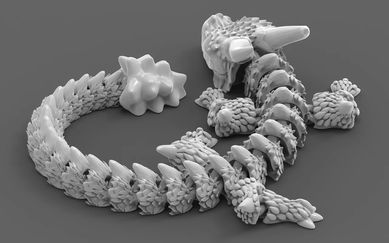 Articulated Dragon 004 | File STL by Torua3D | Download free STL model ...